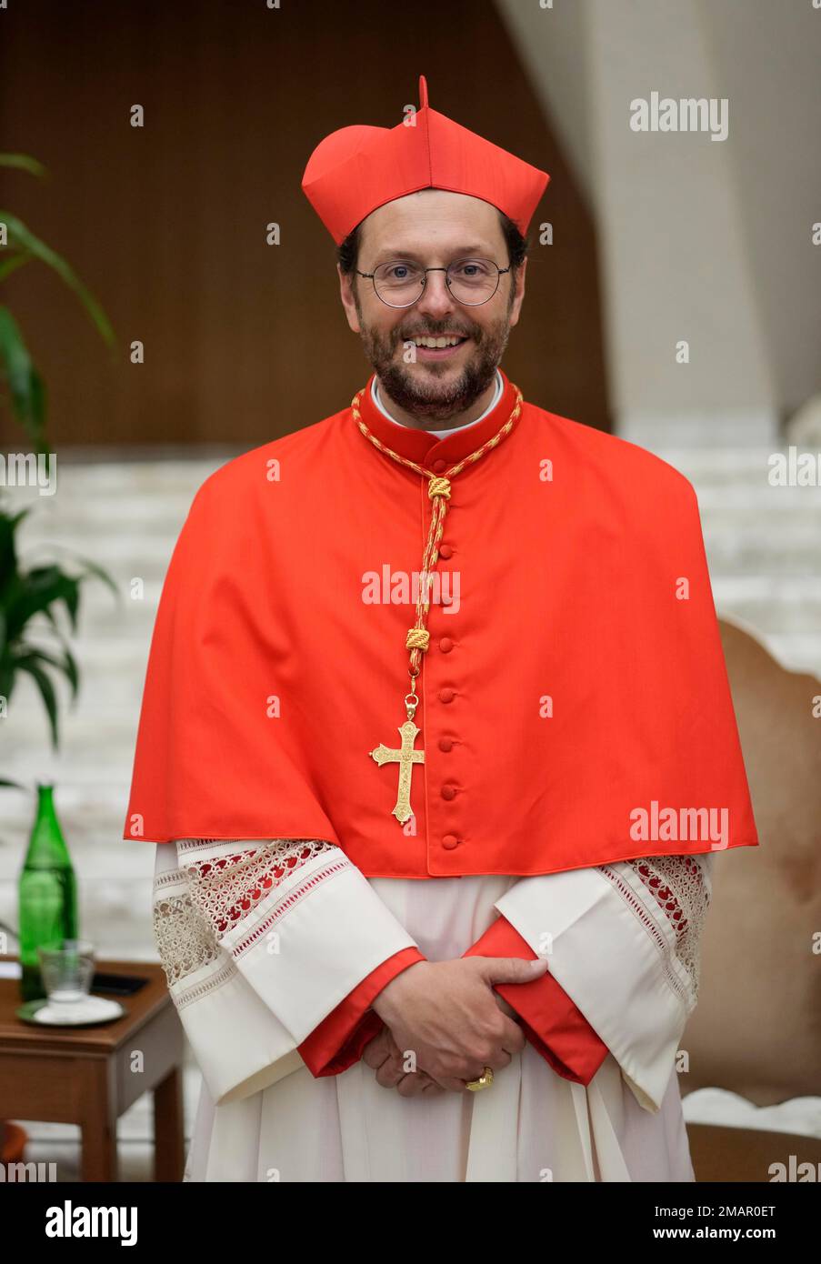 New Cardinal Giorgio Marengo poses after after a consistory inside St ...