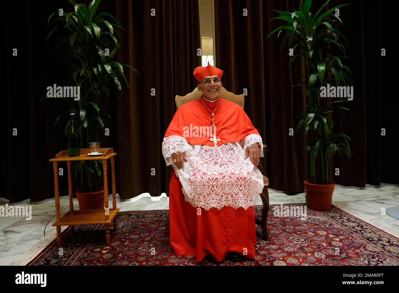 New Cardinal Filipe Neri Antonio Sebastiao Do Rosario Ferrao poses ...