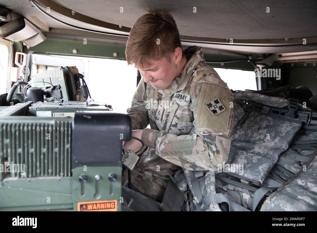 Pfc. Link Gilmore, a signal support systems specialist from the ...