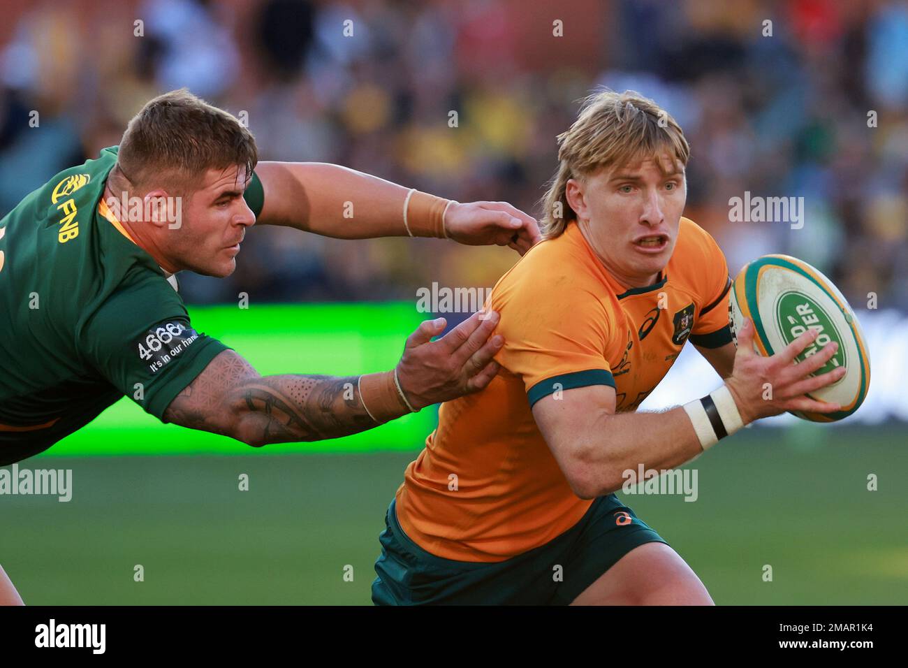 South Africa's Malcolm Marx, left, reaches for Australia's Tate ...