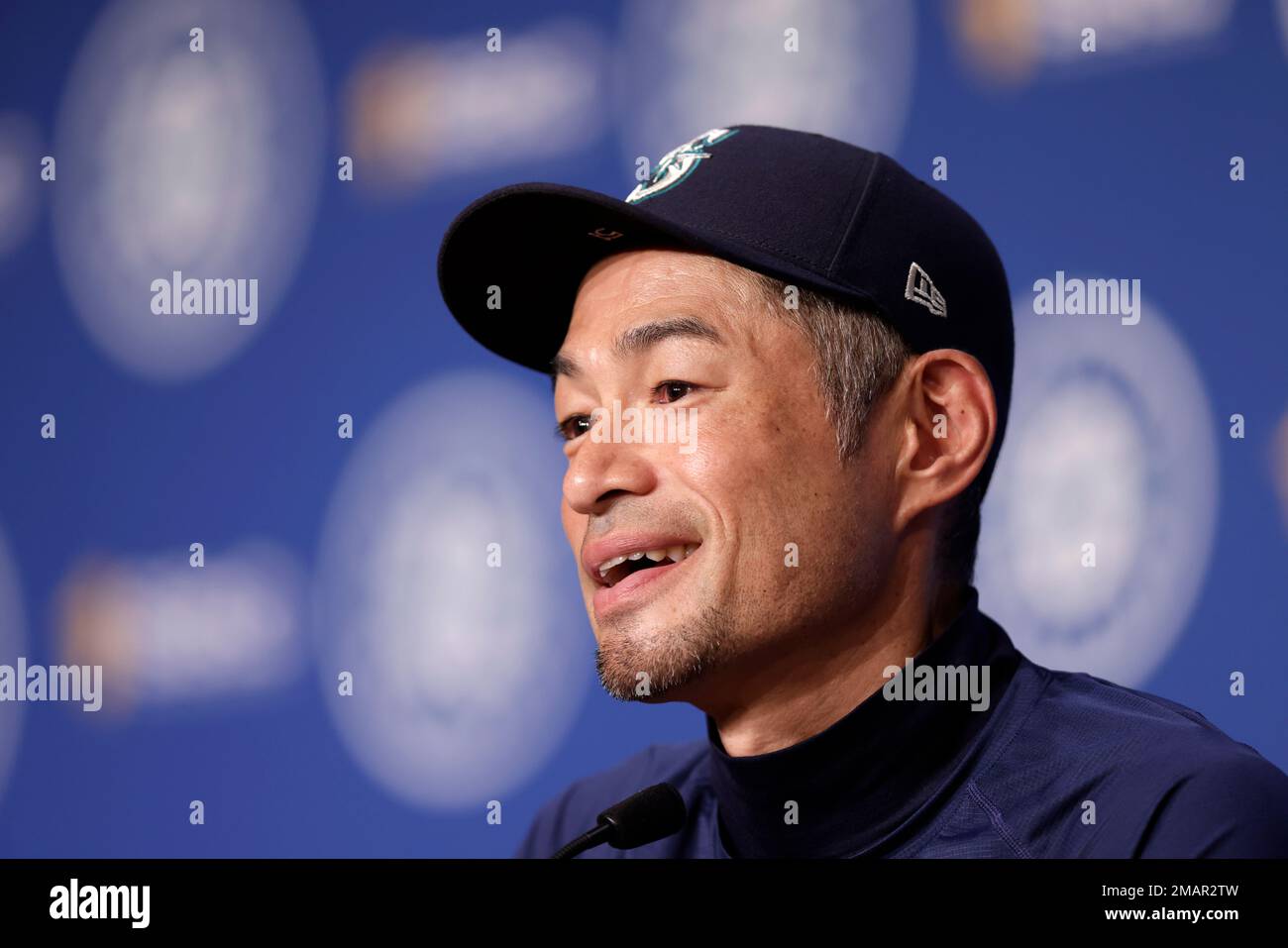 Former Seattle Mariners baseball player Ichiro Suzuki meets with the ...