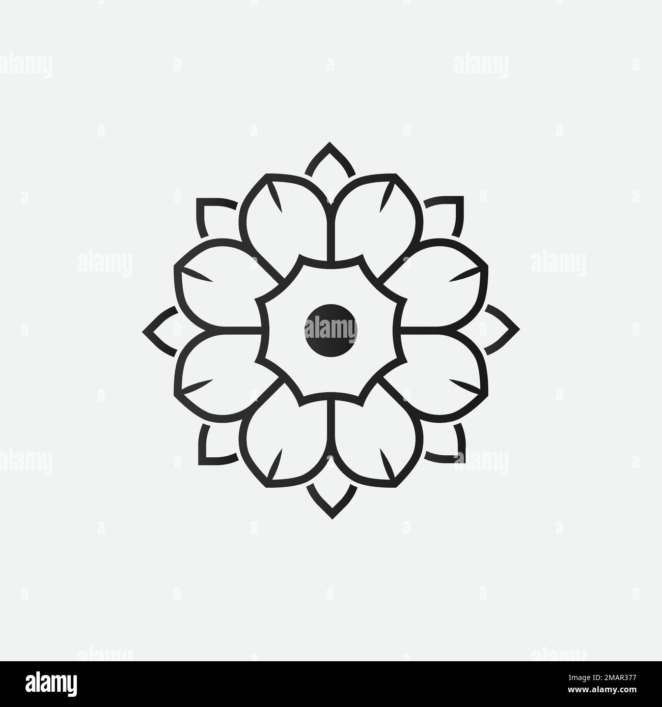 mandala logo element template, suitable for spa, yoga, meditation and ...