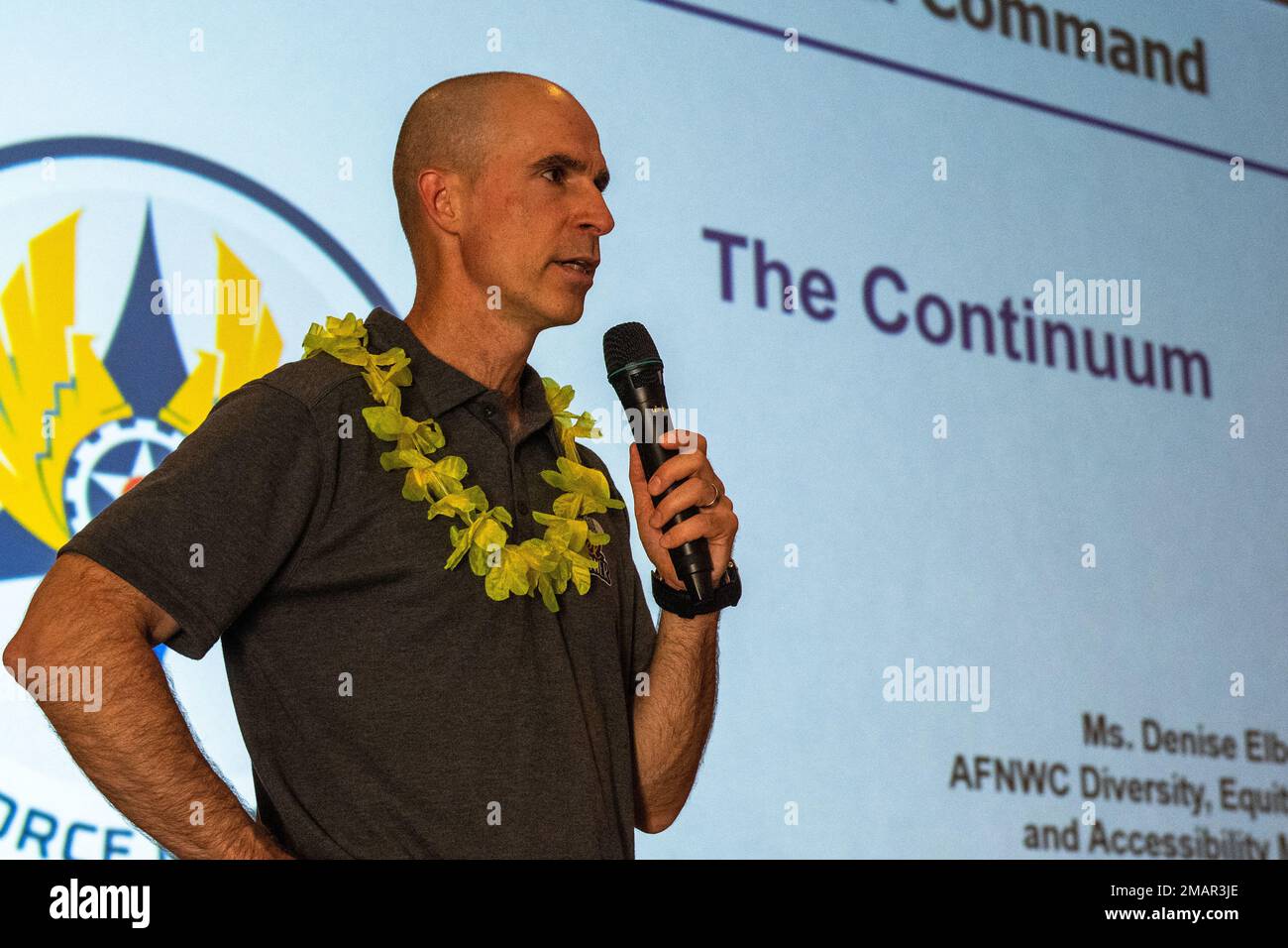 Brig. Gen. Jason Bailey, 31st Fighter Wing commander, speaks about the ...