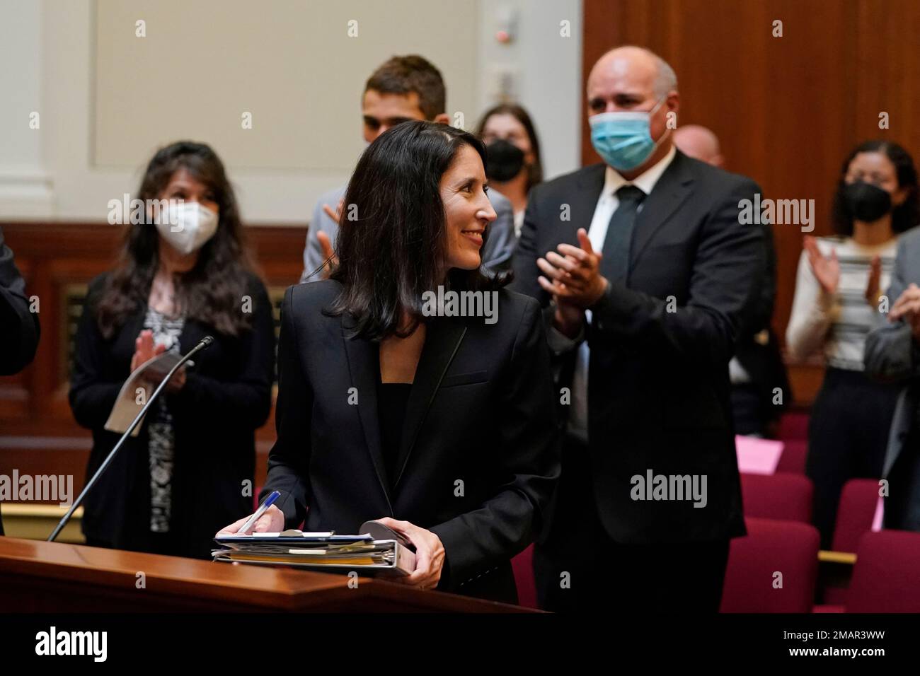 California Supreme Court Chief Justice nominee Patricia Guerrero looks ...