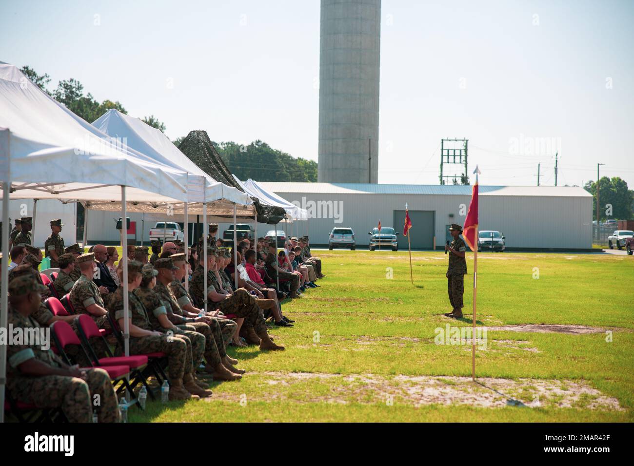 U.S. Marine Corps Lt. Col. Christina Henry, the outgoing commanding ...