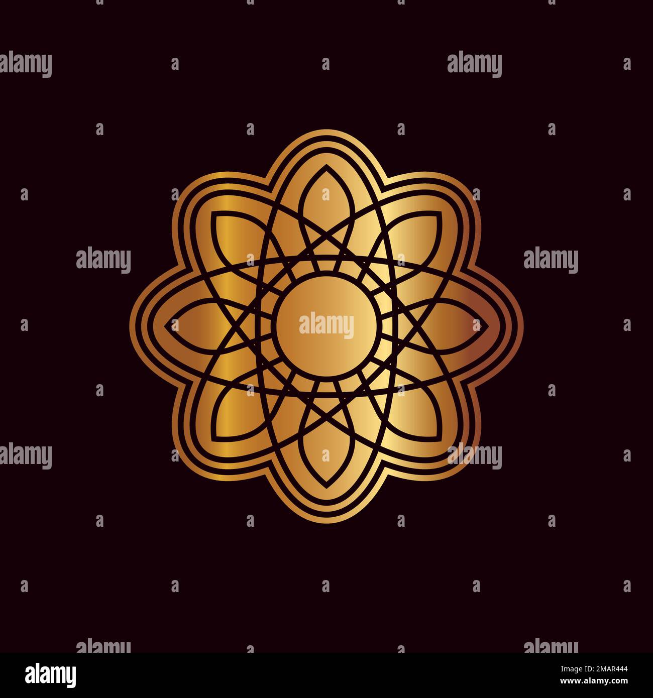 mandala logo element template, suitable for spa, yoga, meditation and ...