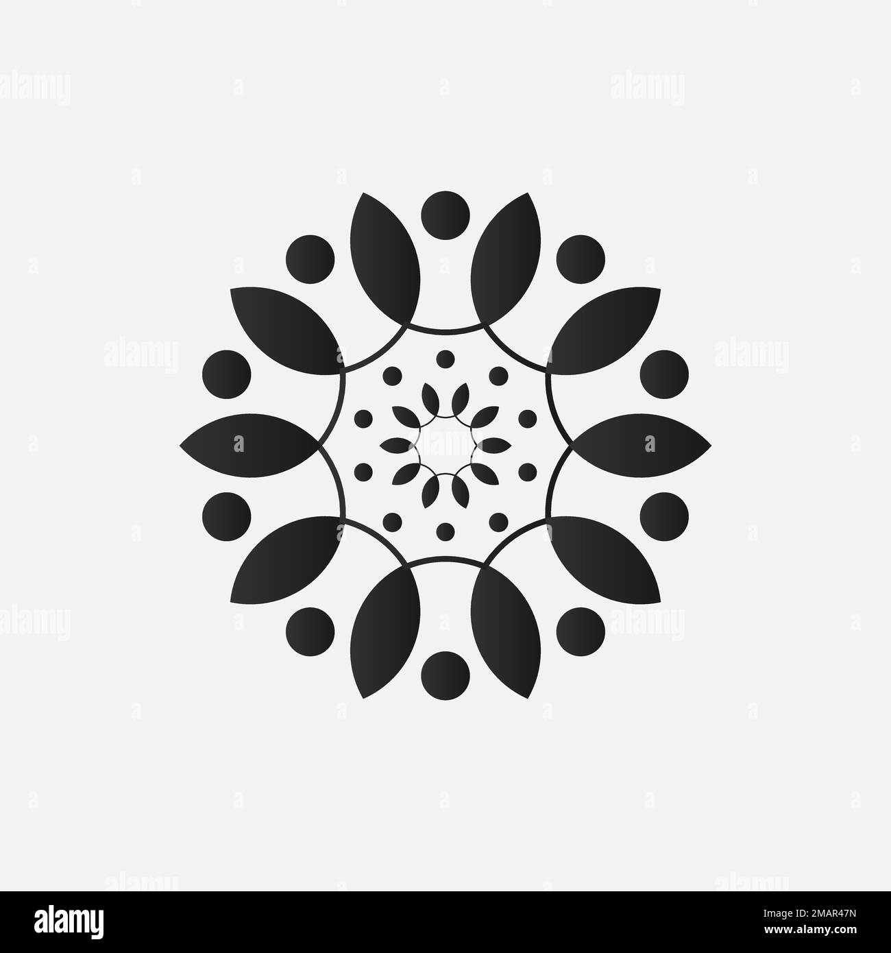 mandala logo element template, suitable for spa, yoga, meditation and ...