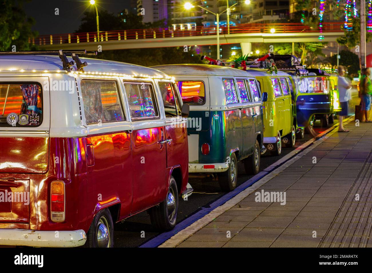 row of vintage cars of different colors Stock Photo - Alamy