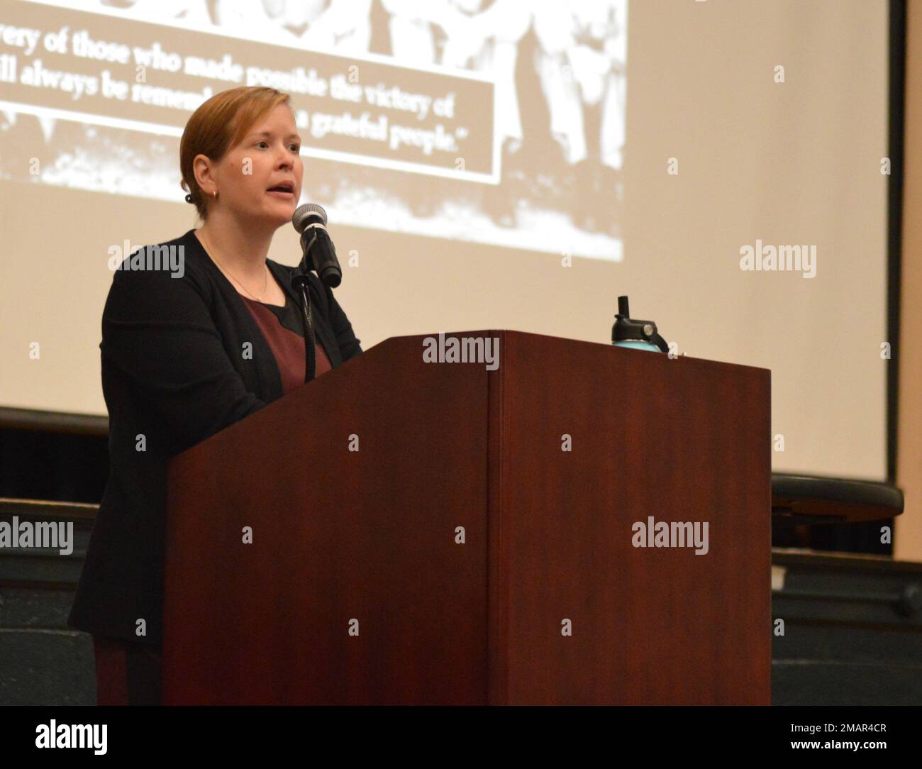 Laura Orr, Director of Education at the Hampton Roads Naval Museum ...