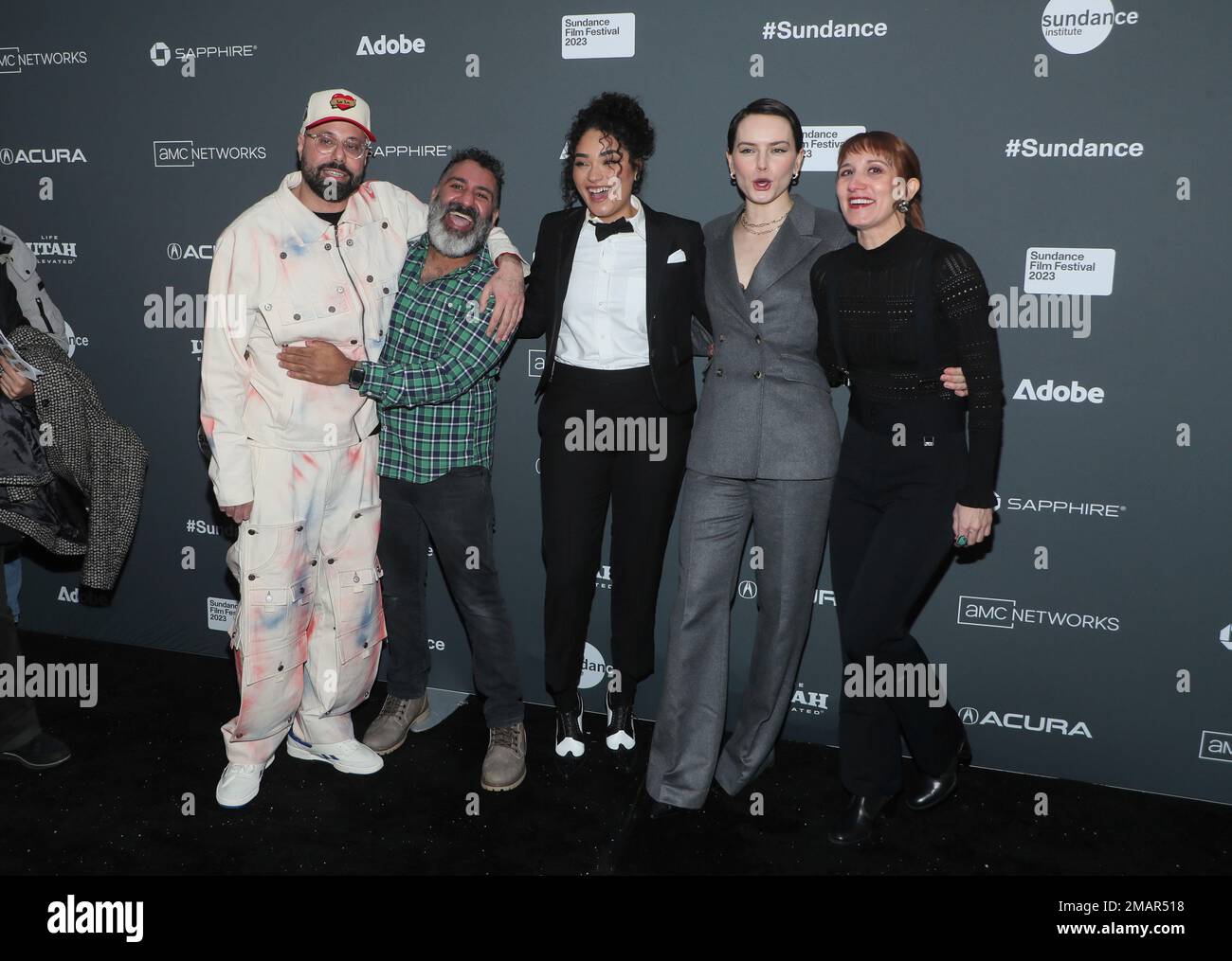 From left to right, cast members Dave Merheje, Parvesh Cheena, Brittany ...