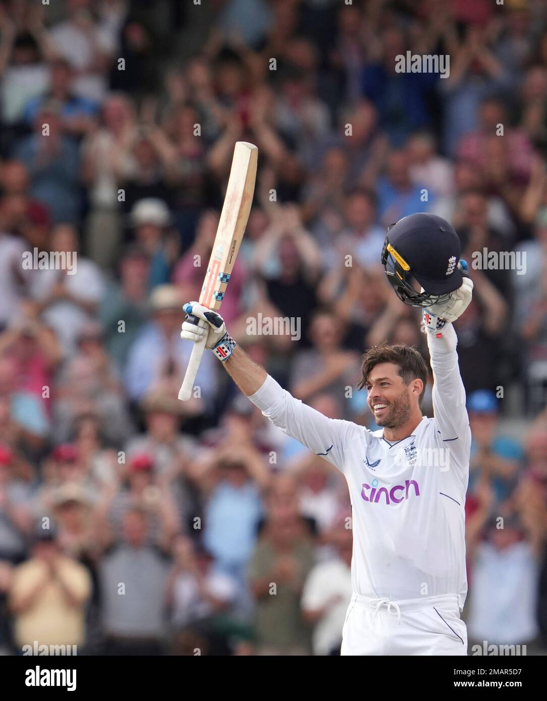 England's batsman Ben Foakes celebrate his century during the second ...