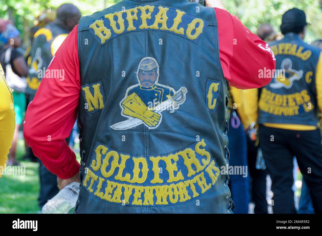 Around 100 riders from various chapters of the Buffalo Soldiers ...