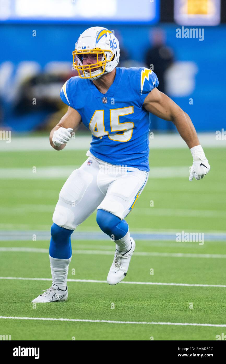 Los Angeles Chargers fullback Zander Horvath (45) runs during an NFL ...