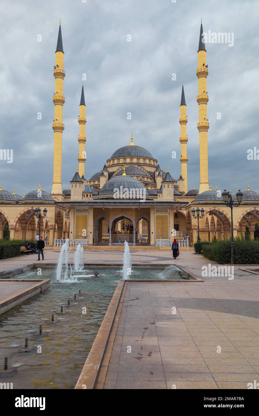Akhmad Kadyrov Mosque officially known as The Heart of Chechnya in ...