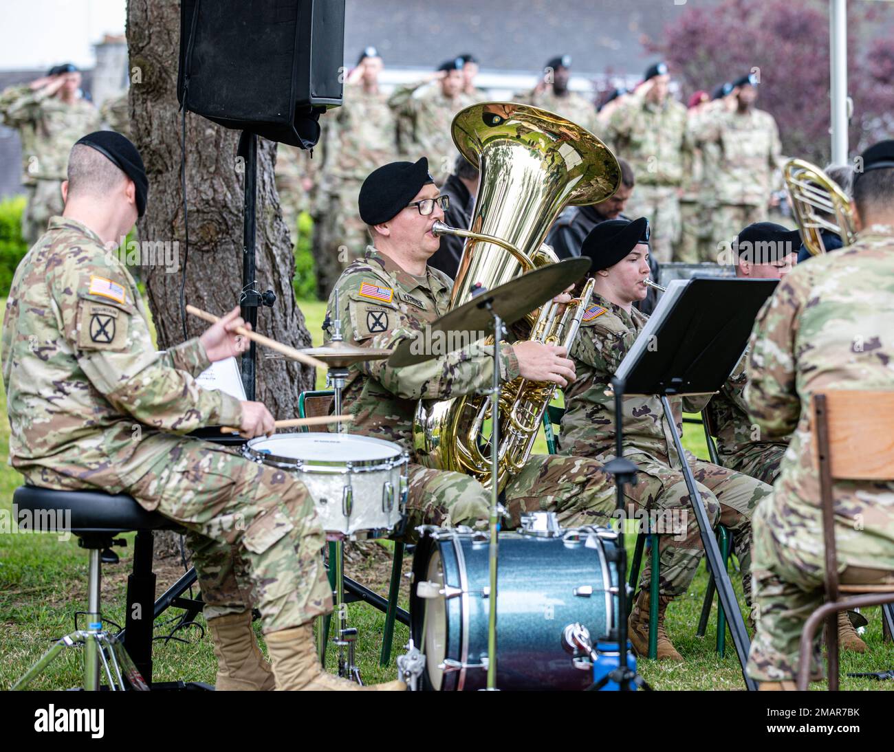 U.S. Army Europe and Africa Band and Chorus performs the National ...