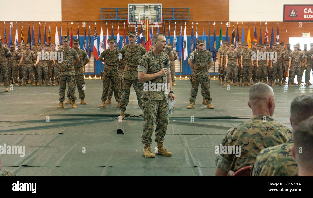 U.S. Marine Corps Maj. Gen. Jay Bargeron, the commanding general of 3d ...