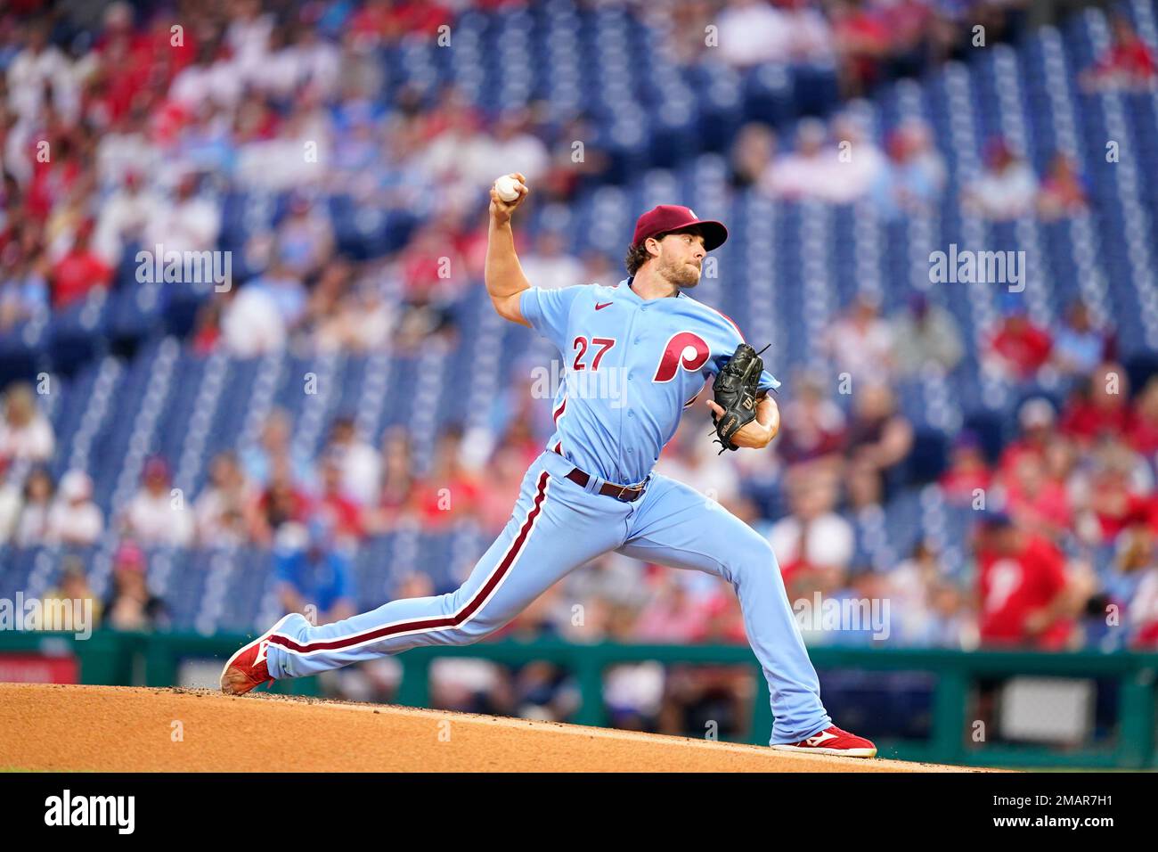 Philadelphia Phillies' Aaron Nola plays during a baseball game ...