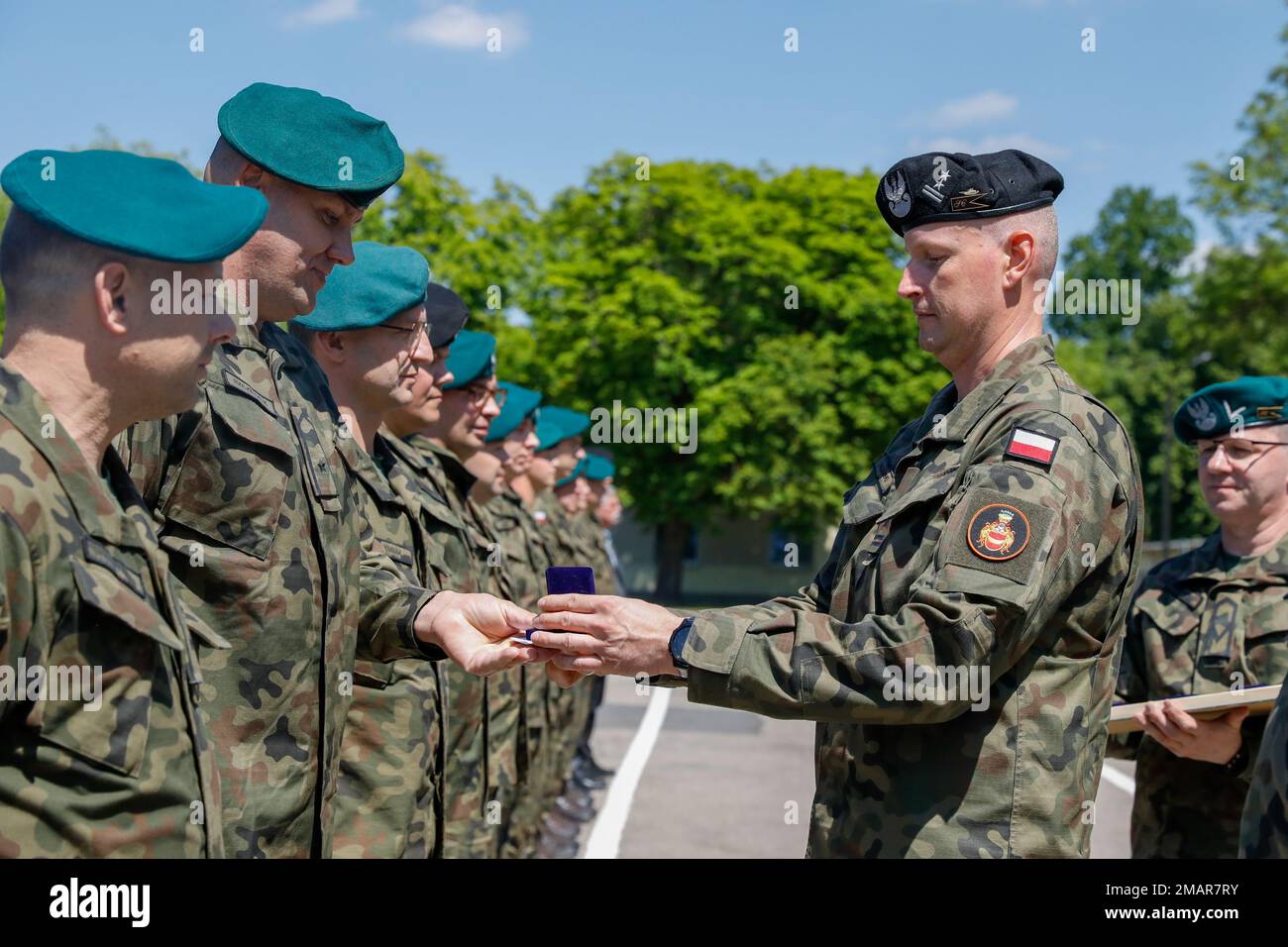Polish army Lt. Col. Maciej Łukarski, commander of the Training Support ...