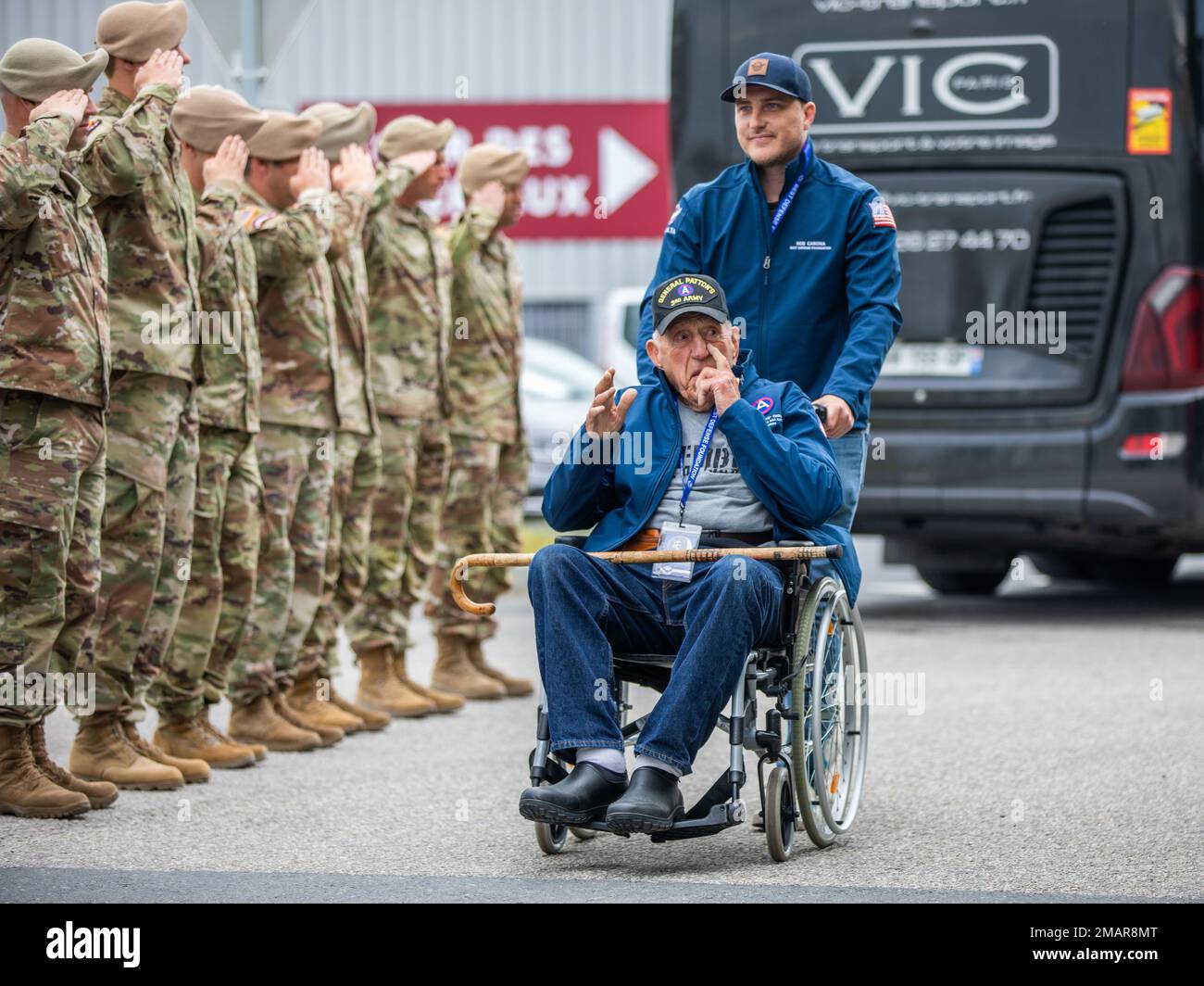 World War II veteran attends and are honored during the Carre de Choux ...