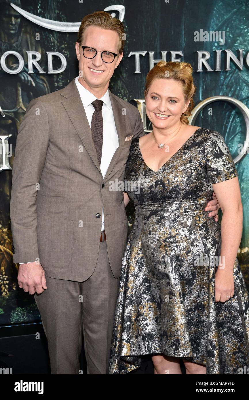 JD Payne, left, and wife Rachel Payne attend a special screening of the ...