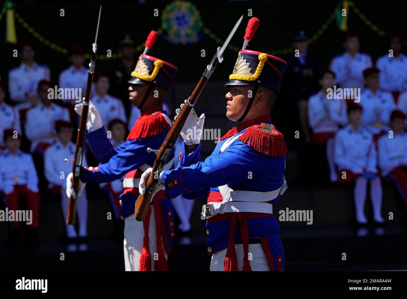 Soldiers parade during a ceremony marking Soldier Day at Army ...