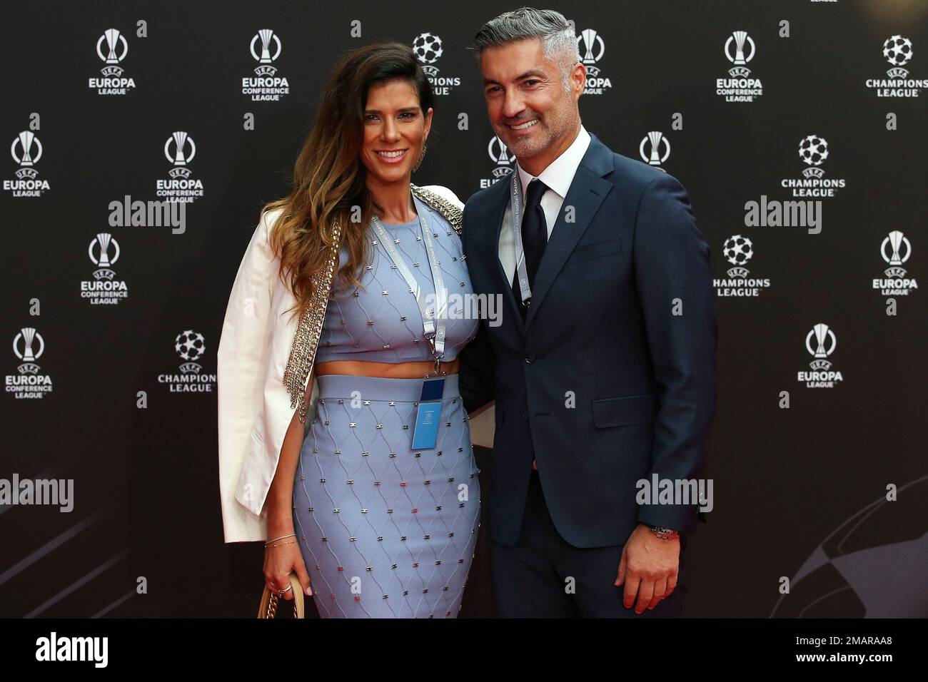 Portuguese former goalkeeper Vitor Baia and his wife Andreia Santos ...
