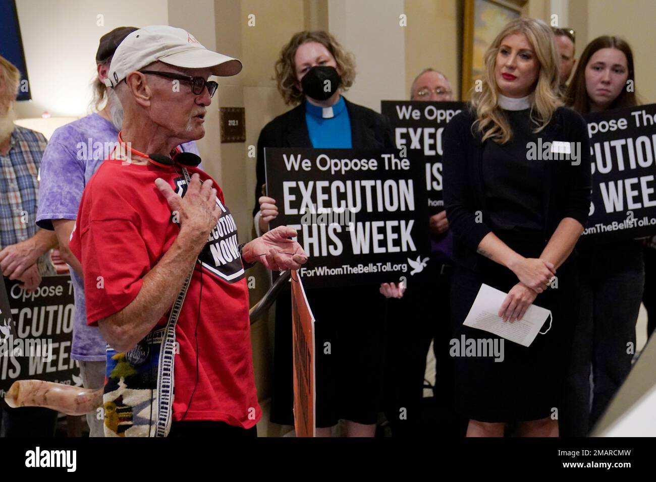 Chuck Culhane, a former death row inmate from Buffalo, N.Y., speaks at ...