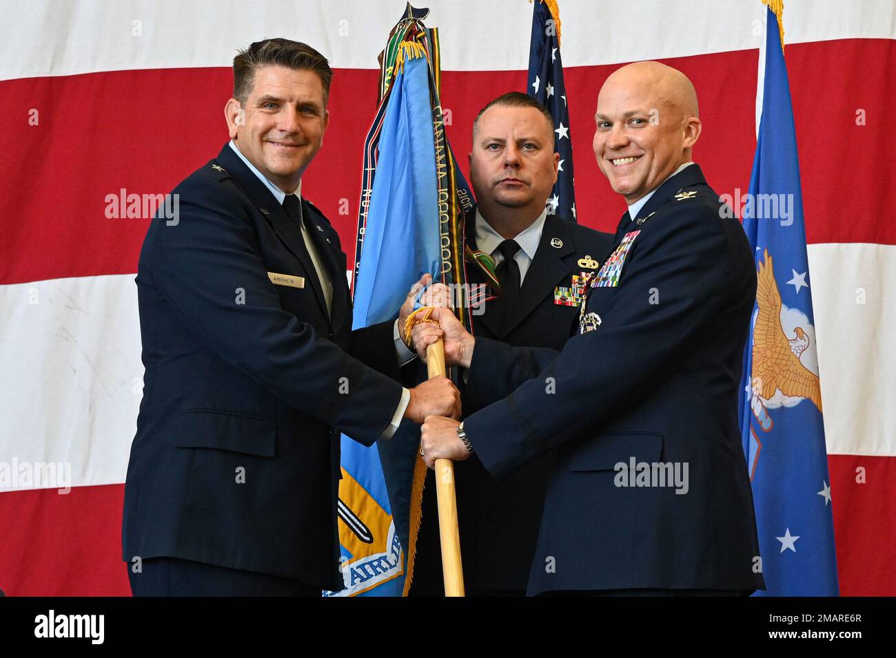 Brig. Gen. Christopher Amrhein, 19th Air Force vice commander, left ...