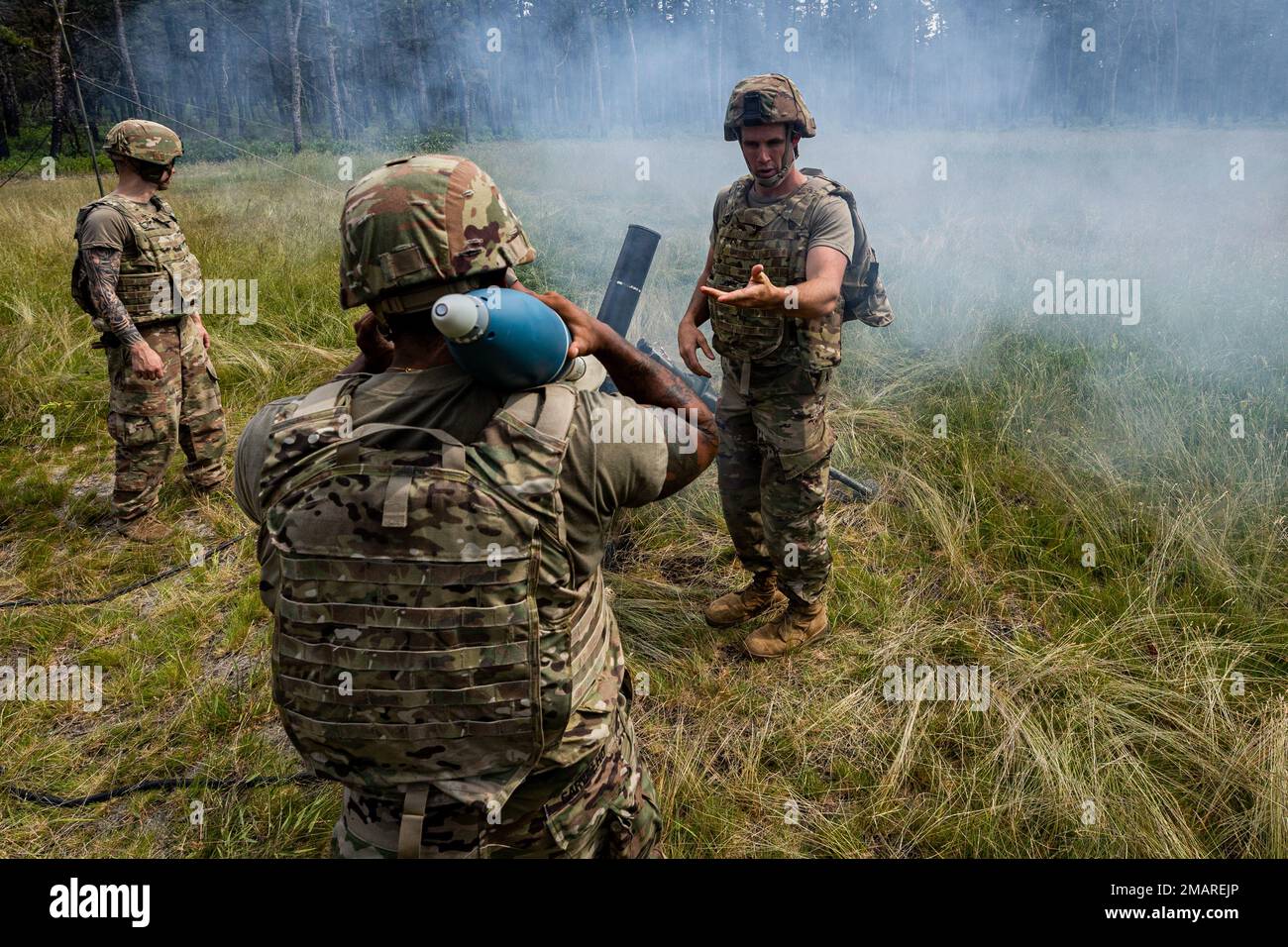 U.S. Army Soldiers with the 1-114th Infantry Regiment, 44th Infantry ...