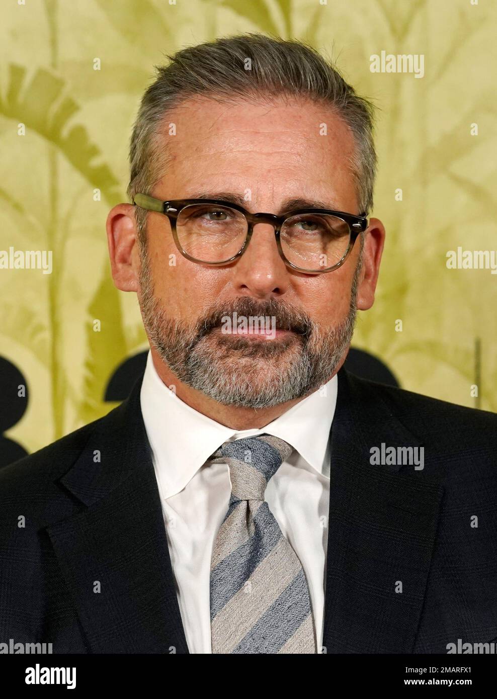 Steve Carell poses at the premiere of the FX miniseries "The Patient ...