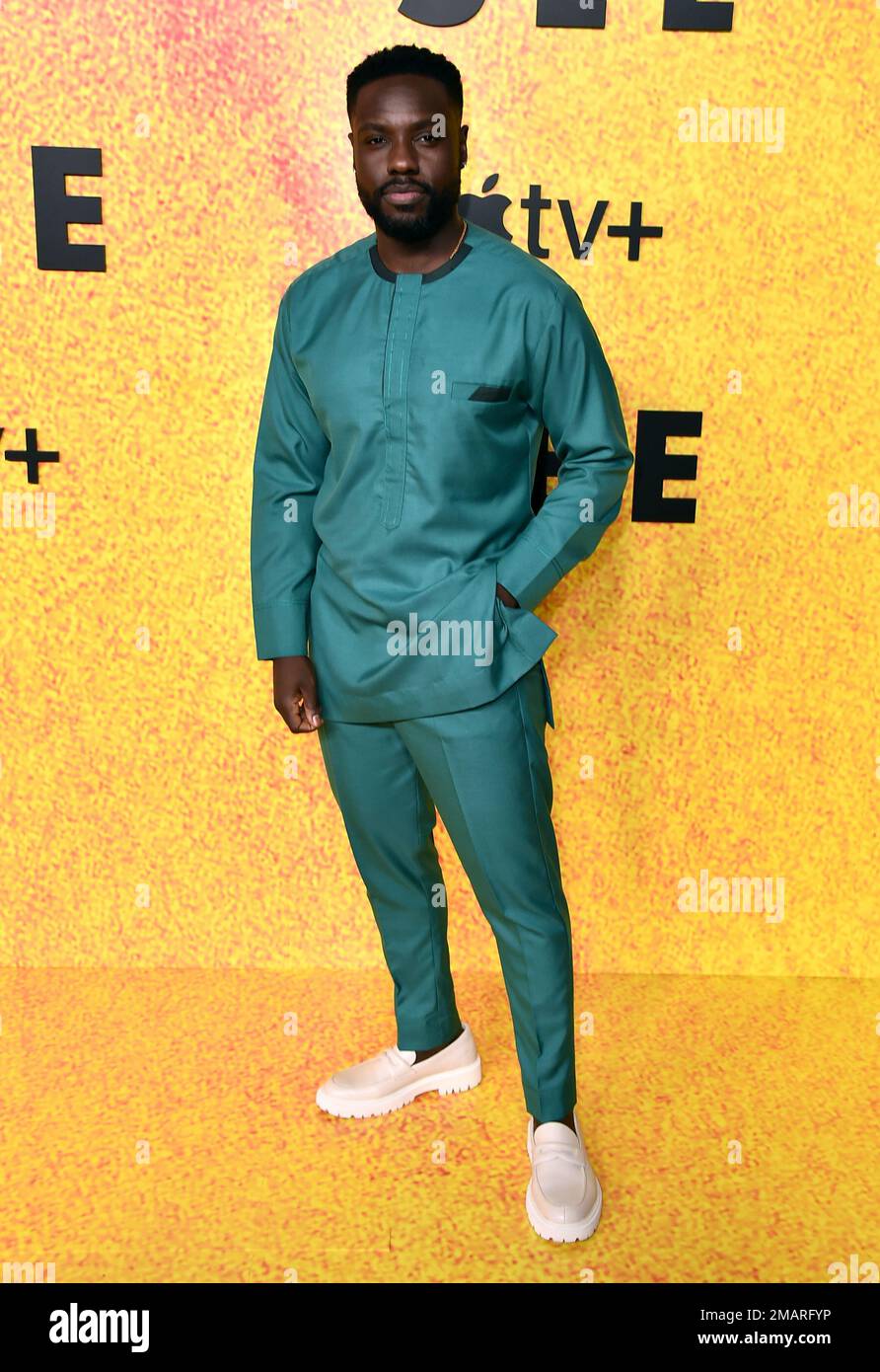 Dayo Okeniyi arrives at the premiere of the third season of "See ...