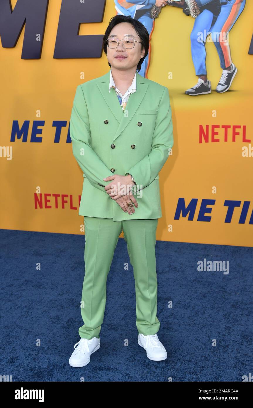 Jimmy O. Yang arrives at the premiere of "Me Time" on Tuesday, Aug. 23 ...