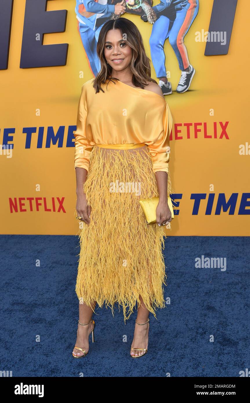 Regina Hall arrives at the premiere of "Me Time" on Tuesday, Aug. 23 ...