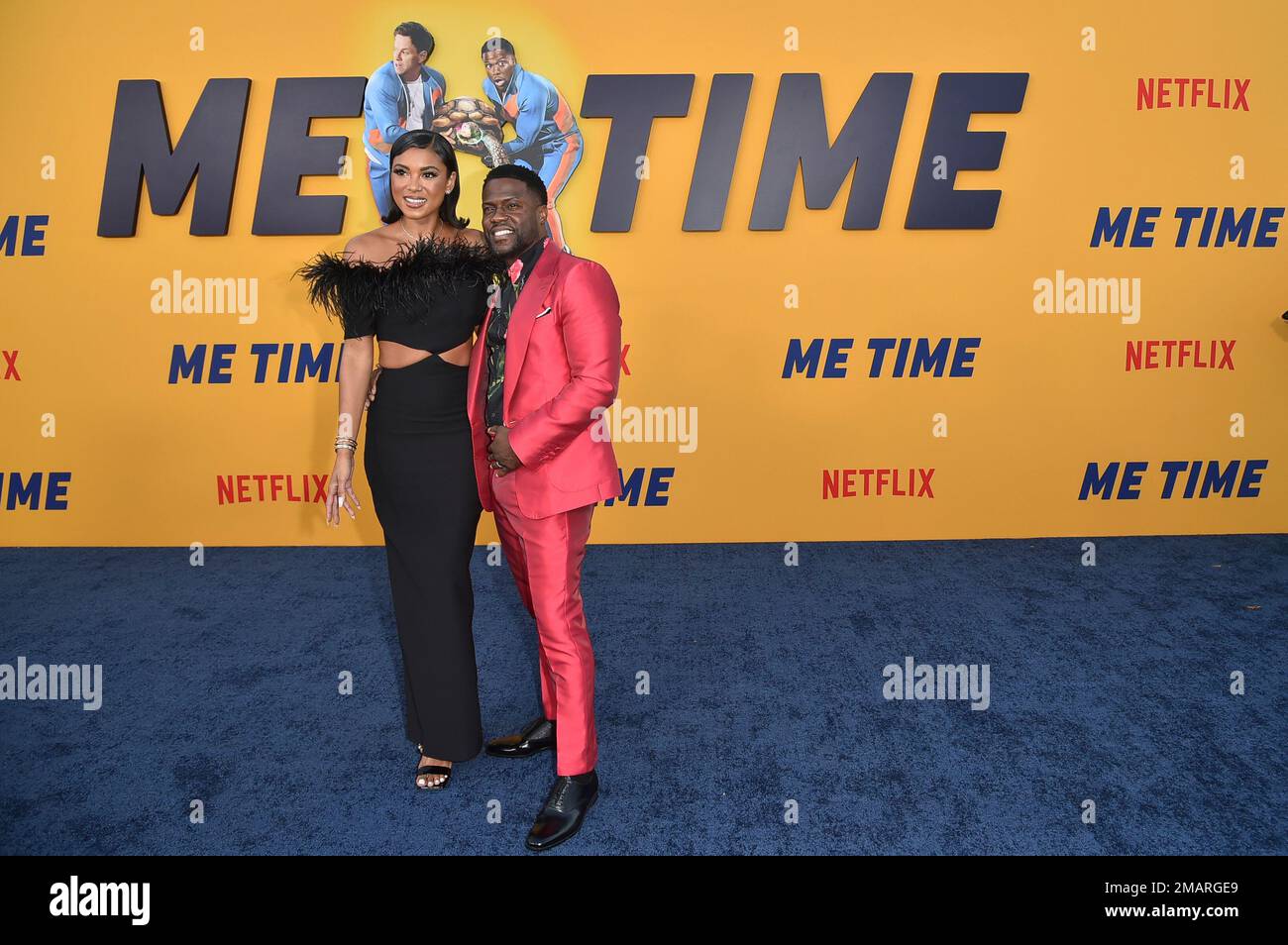 Eniko Hart, left, and and Kevin Hart arrive at the premiere of "Me Time ...