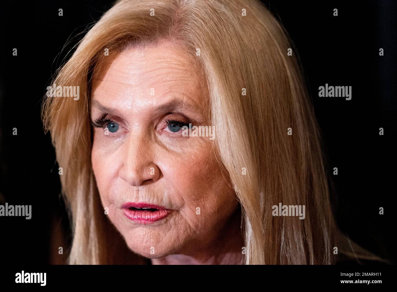 U.S. Rep. Carolyn Maloney speaks to supporters at her election night ...