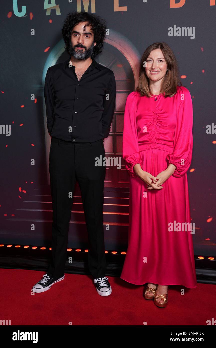 Babak Anvari and Kelly MacDonald pose for photographers upon arrival ...