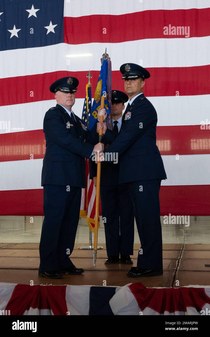 U.S. Air Force Lt. Col. Gregory Show, accepts the 85th Flying Training ...