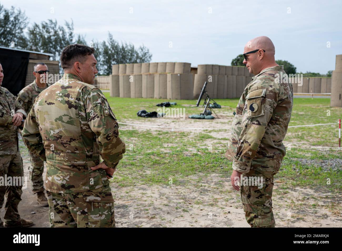 U.S. Air Force Col. Jason Chambers, left, 449th Air Expeditionary Group ...