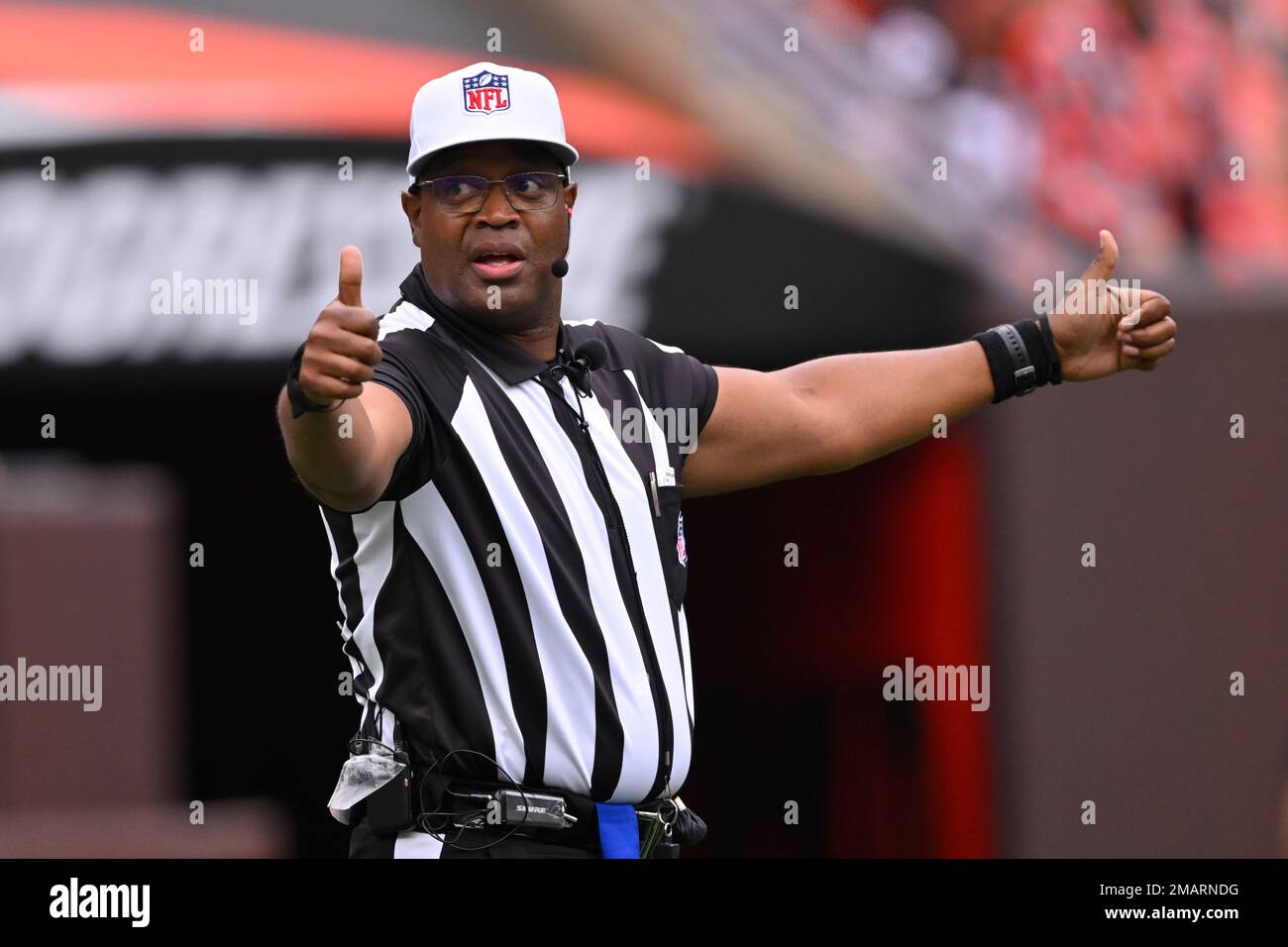 NFL referee Ronald Torbert stands on the field during an NFL preseason ...