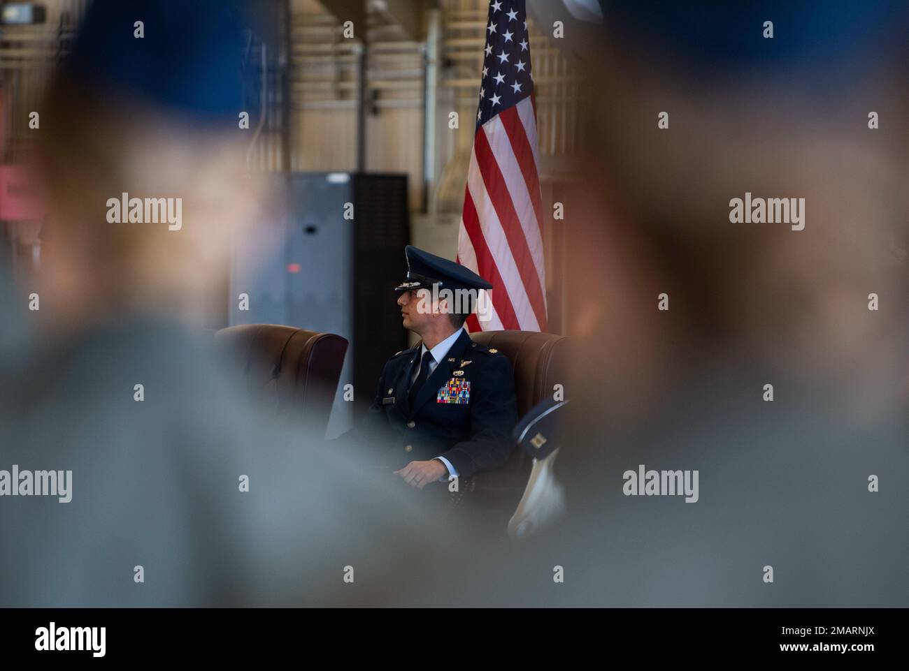 U.S. Air Force Lt. Col. Kyle Stewart, outgoing commander of the 8th ...