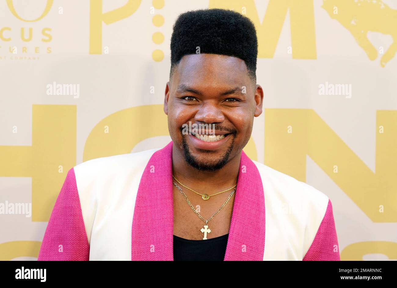Devere Rogers poses at the premiere of the film "Honk for Jesus. Save ...