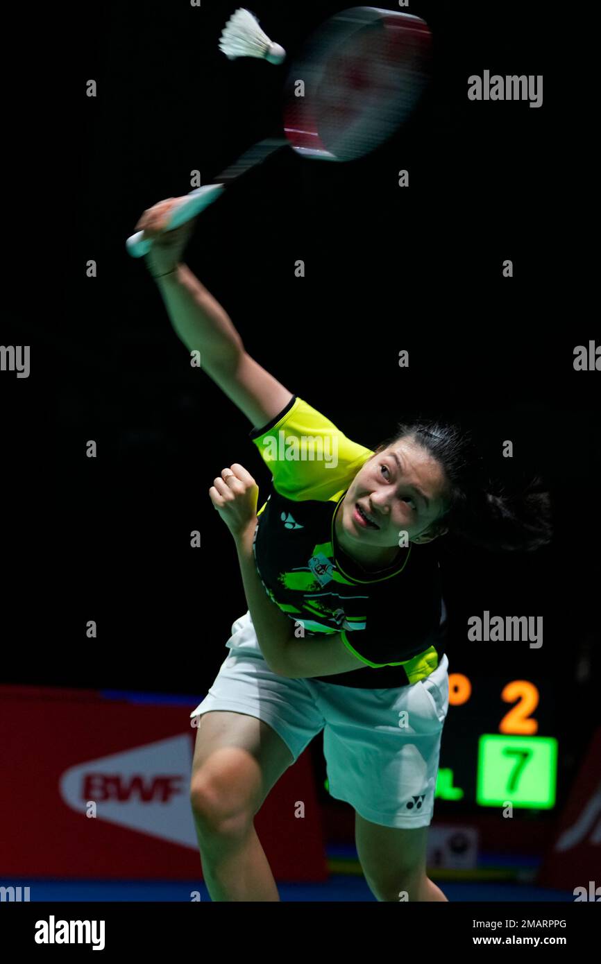 Low Yeen Yuan of Malaysia, with Valeree Siow, plays a return during a ...
