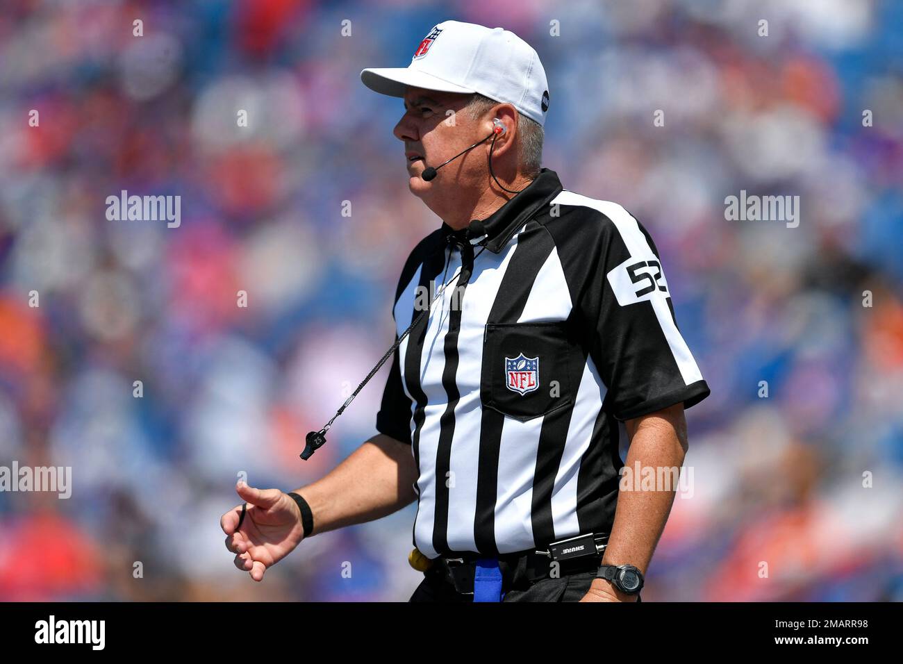 Referee Bill Vinovich walks on the field during the first half of a ...