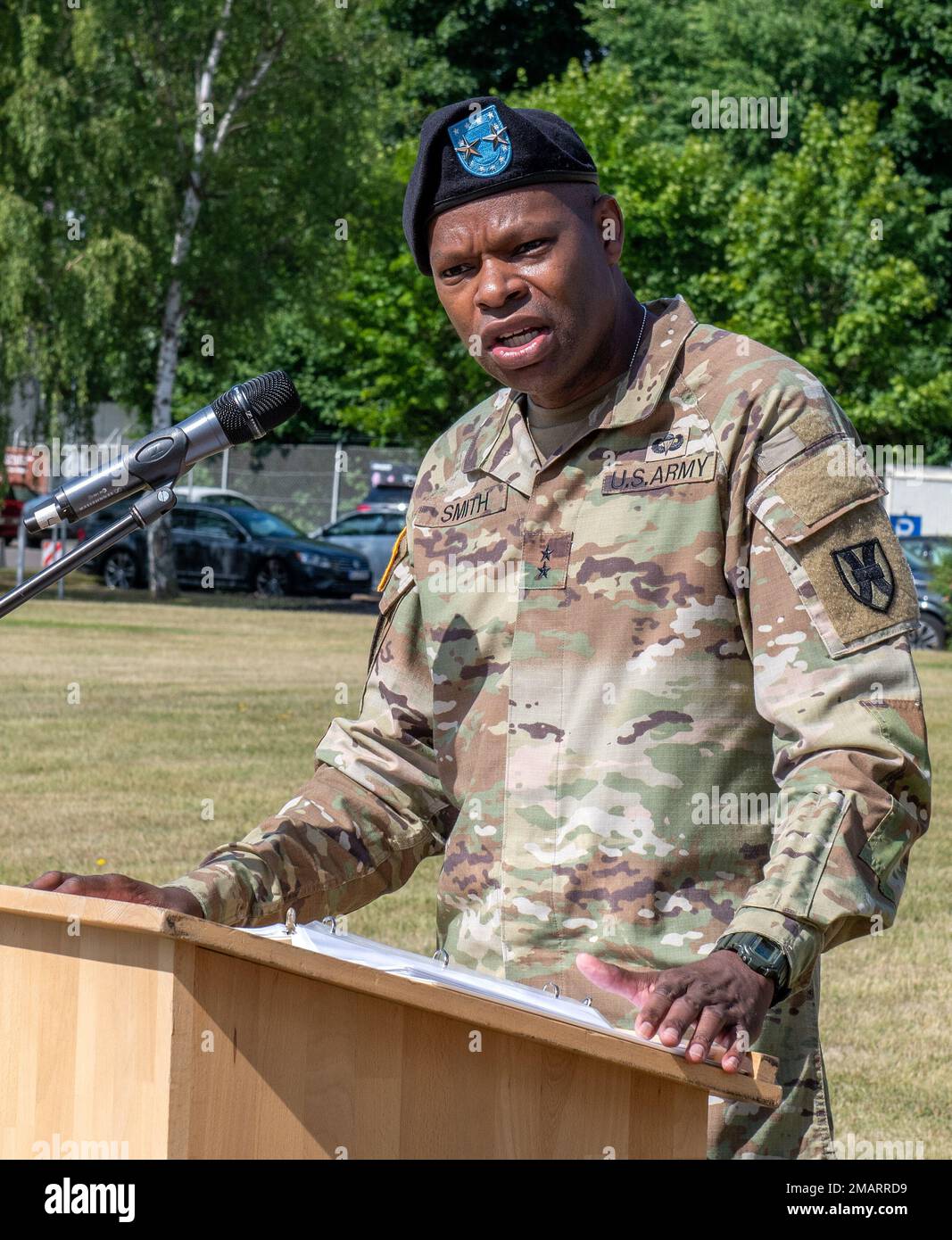 U.S. Army Maj. Gen. James M. Smith, commanding general, 21st Theater Sustainment Command ...