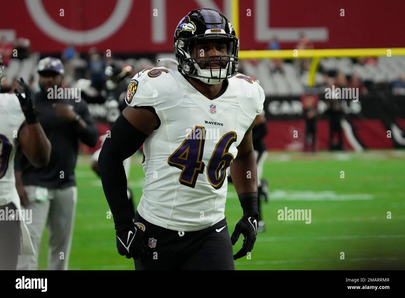 Baltimore Ravens linebacker Josh Ross (46) during the first half of an ... Baltimore Ravens linebacker Josh Ross (46) during the first half of an ...