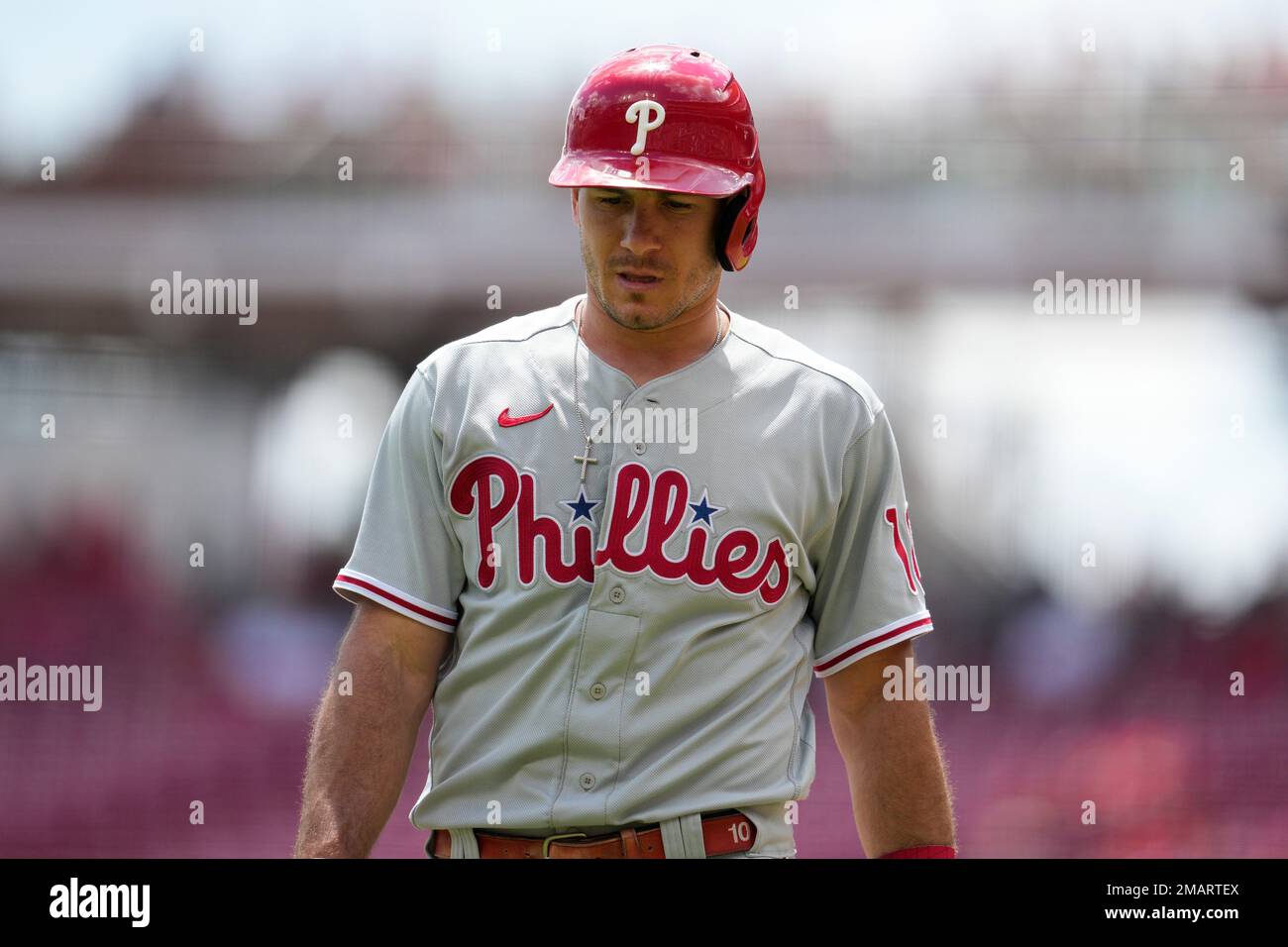 Philadelphia Phillies' J.T. Realmuto plays during a baseball game ...