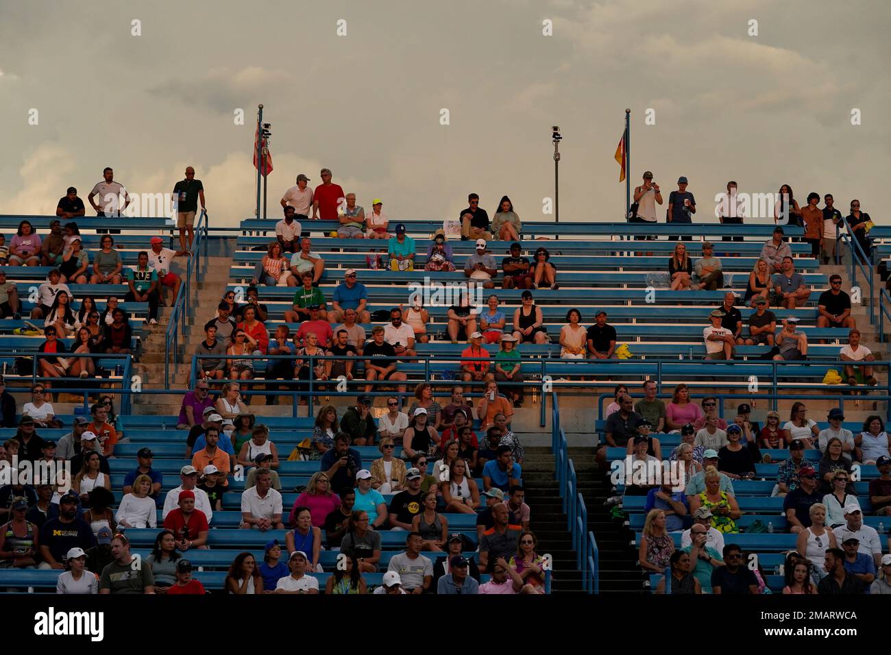Fans attend the Western & Southern Open tennis tournament Saturday, Aug ...