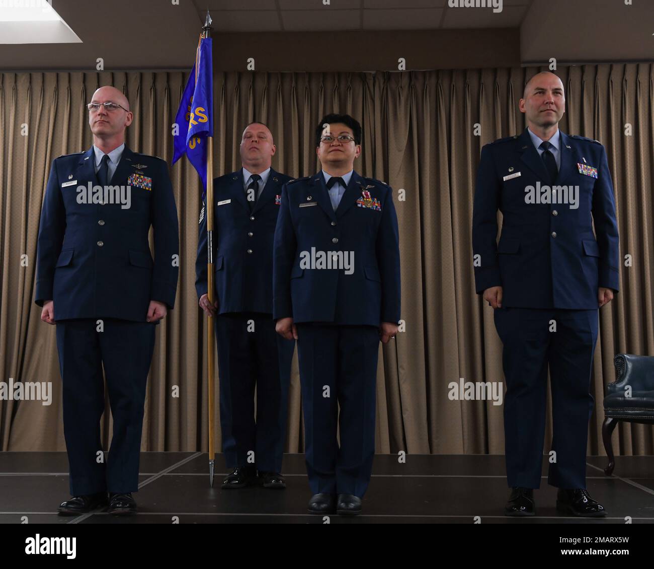 U.S. Air Force Col. Jason Musser, left, 319th Medical Group commander ...