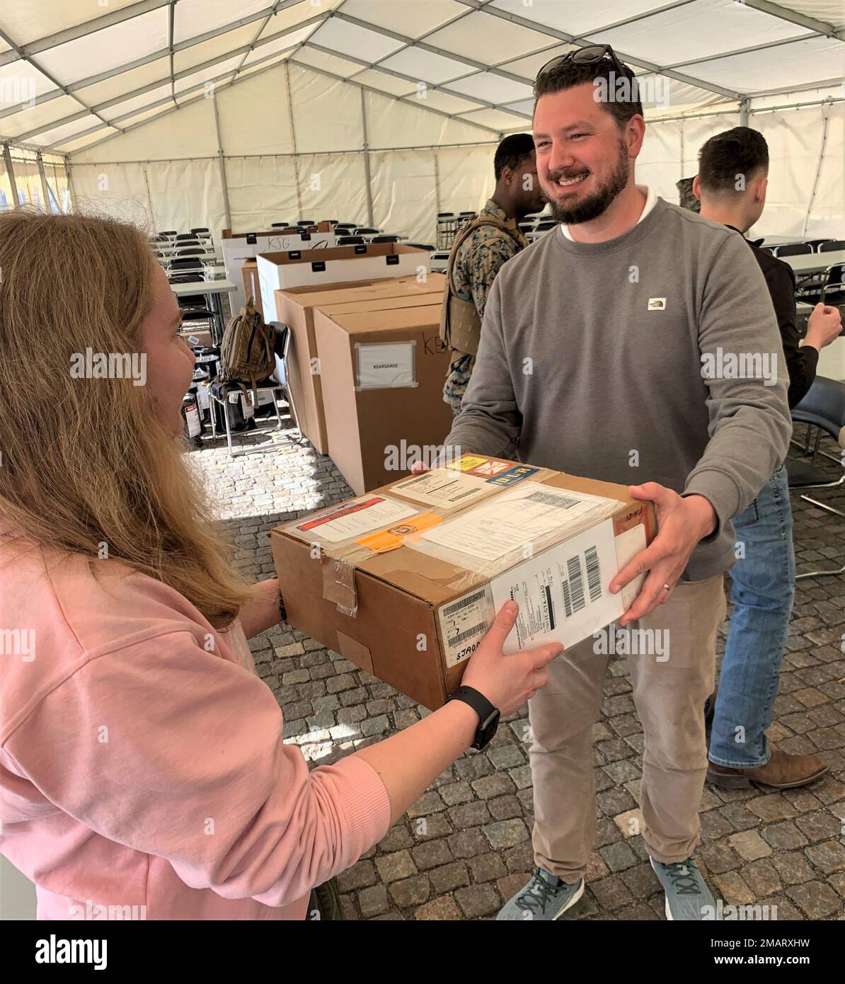 Alan Wilkinson (right), Naval Supply Systems Command Fleet Logistics ...