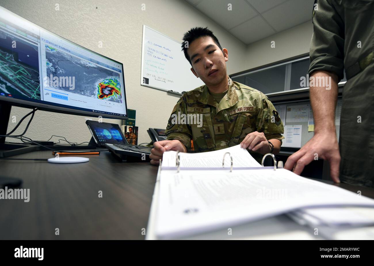 U.S. Air Force 2nd Lt. Oliver Chen, 337th Air Control Squadron air ...